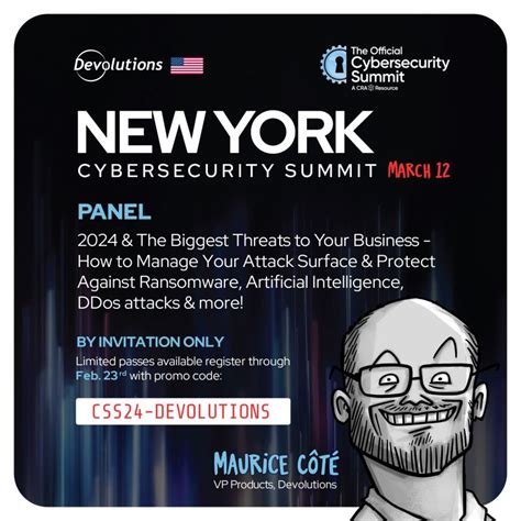 Devolutions On Linkedin Until February 23 Using Our Promo Code Will Grant You Free Admission To