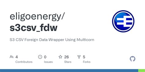 Github Eligoenergy S Csv Fdw S Csv Foreign Data Wrapper Using Multicorn