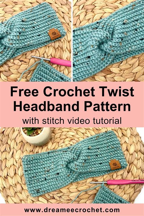 Free Crochet Twist Headband Pattern With Step By Step Stitch Video