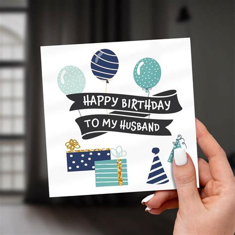 Husband Birthday Card Elegant Romantic Card For Him By Taverncreative