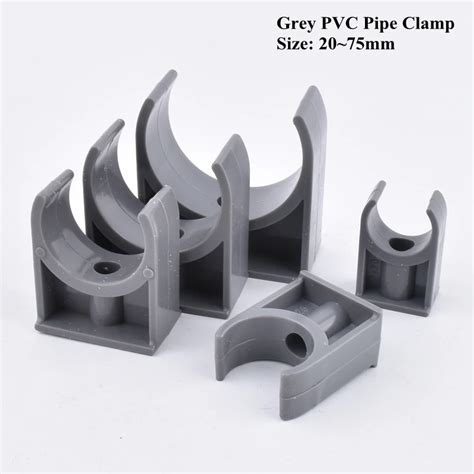 1~20pcs 20 75mm Gray Pvc Pipe Clamp Plastic U Shaped Clamp Pipe Holder Garden Water Connector