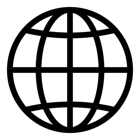 Globe Icon Vector Globe Sphere Wires Earth Network Vector Isolated Click To Go To Website Or