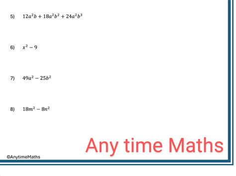Algebra Exam Style Questions Teaching Resources
