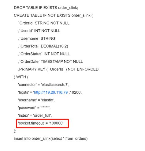 Flink的s Connector 连接器 Socket Timeout 属性配置不了？ 问答 阿里云开发者社区