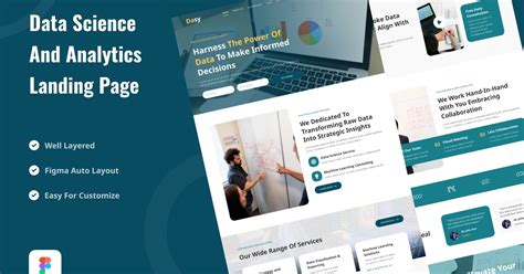 Data Science And Analytics Service Landing Page Ux And Ui Kits