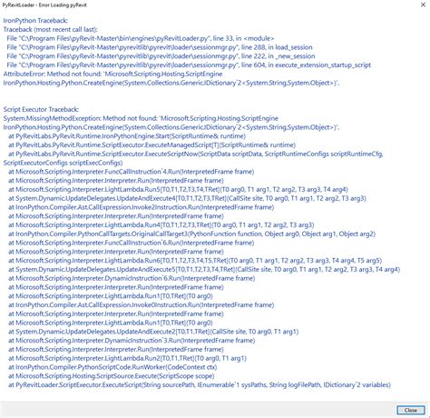 Load Error Ironpython Method Not Found Issue Pyrevitlabs Pyrevit Github