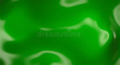 Smooth Abstract Green Background With Fluid Wavy Patterns Resembling Silk Or Liquid Stock