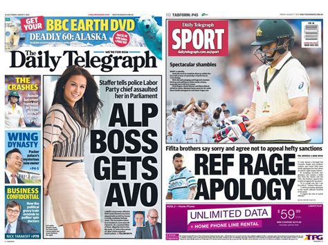 Our Daily And Sunday Telegraph Front Pages Daily Telegraph