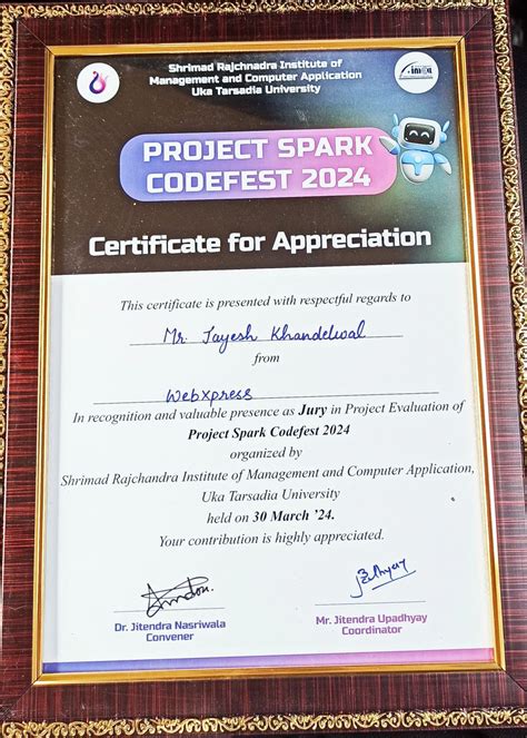 Jayesh Khandelwal On Linkedin Code Fest 2024 At Srimca Utu