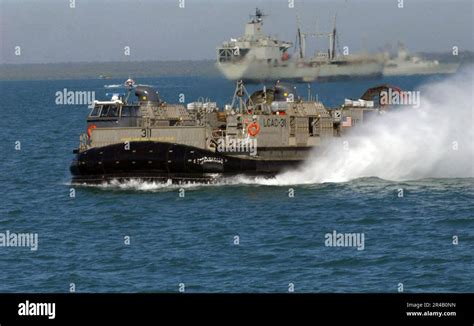 Us Navy A Landing Craft Air Cushion Assigned To Assault Craft Unit Five