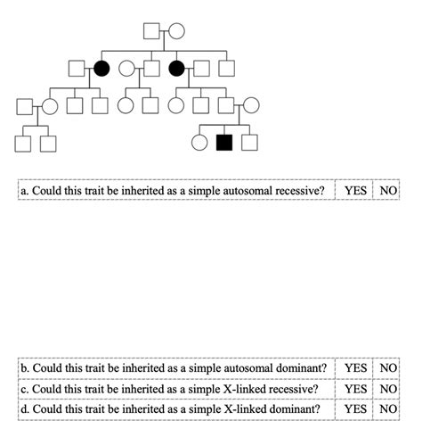 Solved Genetics Question Answer ALL The Yes No Questions 4 Chegg Com