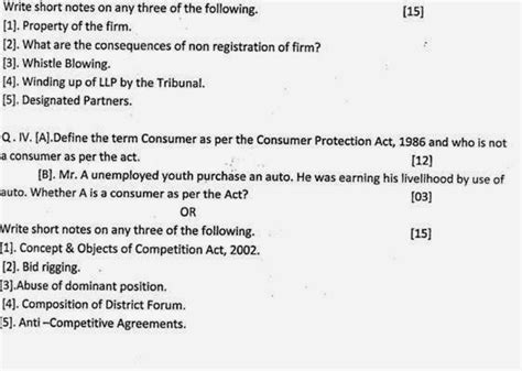 Question Papers Collection Sybcom Sem Iv Exam