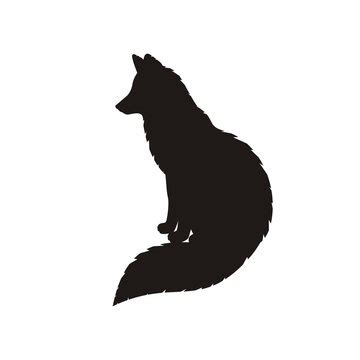 Howling Wolf Silhouette Sitting