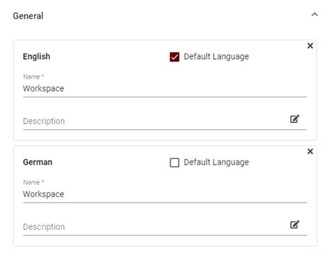 Workspace Language Horus Help