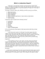 Understanding The Laboratory Report Steps Sections And Course Hero