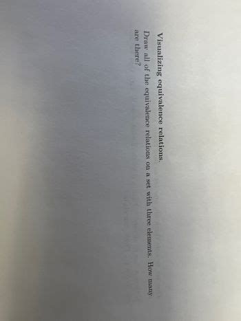 Answered Visualizing Equivalence Relations Draw All Of The Equivalence Relations On A Set With