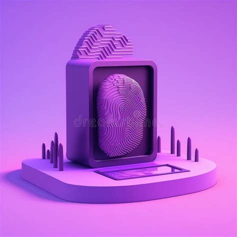 Identity Cyber Secure Concept Biometric Access Control Ai Generative Stock Illustration