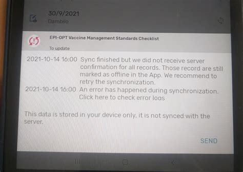 Error When Trying To Sync Events In The Android App Version 243