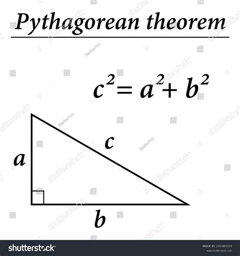 Pythagorean Theorem Formula Vector Illustration Stock Vector Royalty Free 2243483529