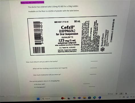 Practice Reconstitution The Doctor Has Studyx