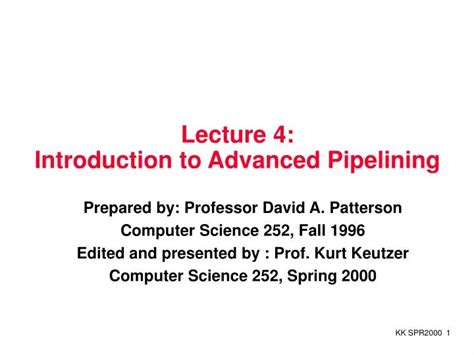 Ppt Lecture 4 Introduction To Advanced Pipelining Powerpoint