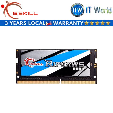 G Skill Ripjaws 16GB 1x16GB DDR4 2666 CL19 SO DIMM Laptop Memory F4 2666C19S 16GRS Shopee