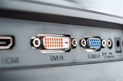 Dvi Hdmi Digital And Vga Analog Video Connector For Connecting An External Tv Screen Monitor To