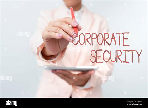 Conceptual Caption Corporate Security Business Concept Practice Of