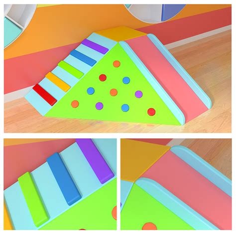 早教中心软体攀爬滑组合儿童室内大型玩具幼儿园软包感统训练器材 虎窝淘