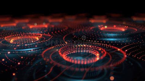 Big Data Flowing Through Futuristic Cyberspace Network Stock Image