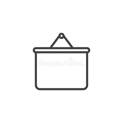 Presentation Board Line Icon Stock Vector Illustration Of Presentation Information 228101119