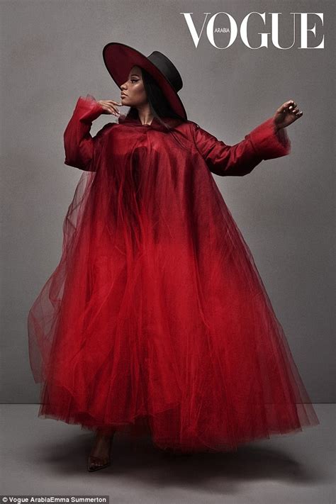 Nicki Minaj Stuns In Crimson Hues As She Makes Her Cover Debut On Vogue Arabia Daily Mail Online