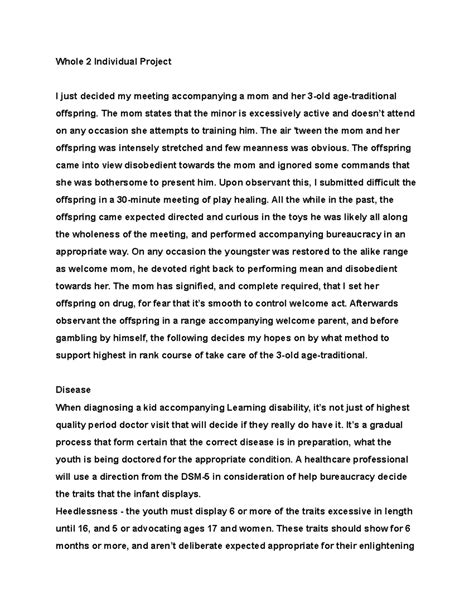 Psyc301 Unit 15 Project For Psyc 301 Whole 2 Individual Project I Just Decided My Meeting