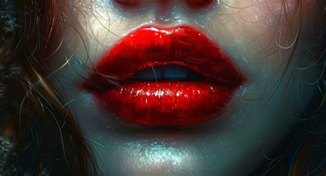 Ai Generated Red Lipstick Makes A Girl Look Gorgeous 37038862 Stock