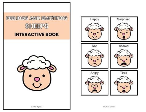 Feelings And Emotions Interactive Book Sheeps By Ordineri Speech