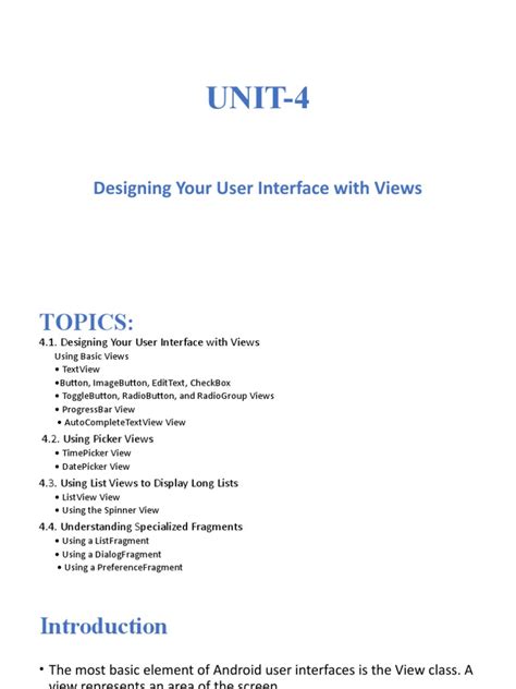unit 4 designing your user interface with views pdf button