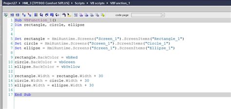 Siemens Wincc Hmi Basic Object Property And Programming In Vb Script