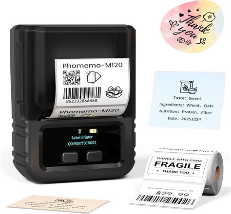 Phomemo M120 Label Maker Portable Thermal Printer Bluetooth Thermal
