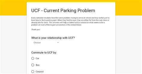 Problem Parking At Ucf Rucf
