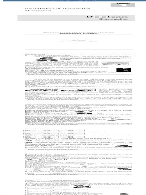 Boolean Logic Pdf
