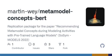 GitHub Martin Wey Metamodel Concepts Bert Learning Metamodel Domain