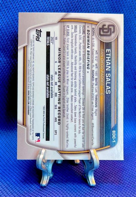 2023 Bowman Chrome Ethan Salas Bdc 1 San Diego Padres Ebay