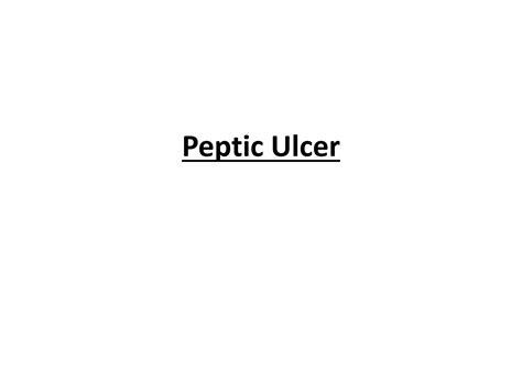 Peptic Ulcer Ppt