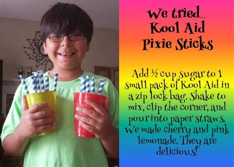 Yummy Kool Aid Pixie Sticks Pixie Sticks Kool Aid Paper Straws