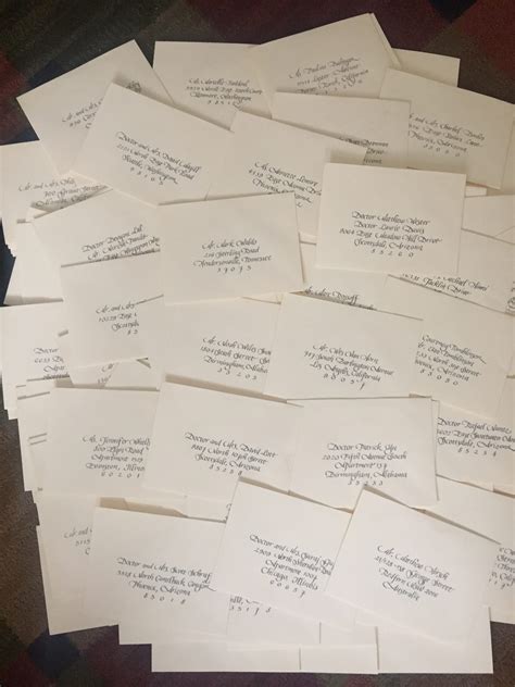Hand Addressed Envelopes Handwritten Lettering Styles Calligraphy