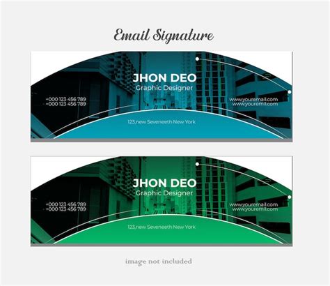 Premium Vector Email Signature Post Design