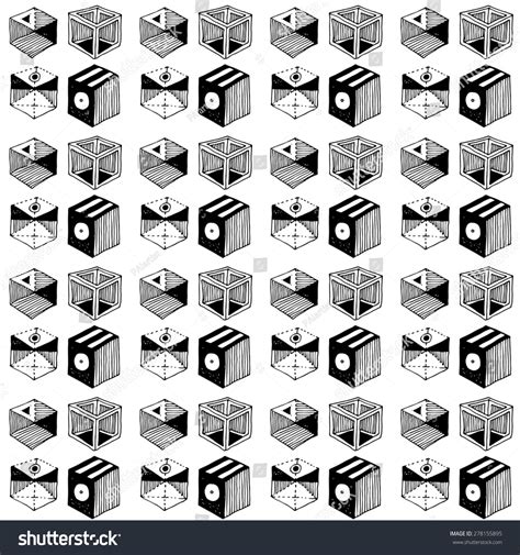 Illustration Cubes Circles Decorative Drawings Pattern Stock Illustration Shutterstock