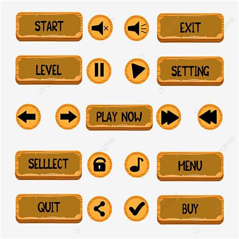 Interface Buttons Vector Design Images Cool Interface Game Button Set Hexagon Style Vector And