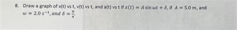 Solved Draw A Graph Of X T Vs T V T Vs T And A T Vs T Chegg Com