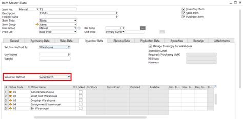 Serialbatch Valuation Method In Sap Business One Sap B1 Mtc Systems